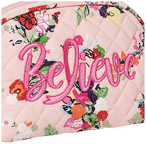 Vera Bradley Women's Cotton Clamshell Cosmetic Makeup Organizer Bag, Cozy Plaid, One Size