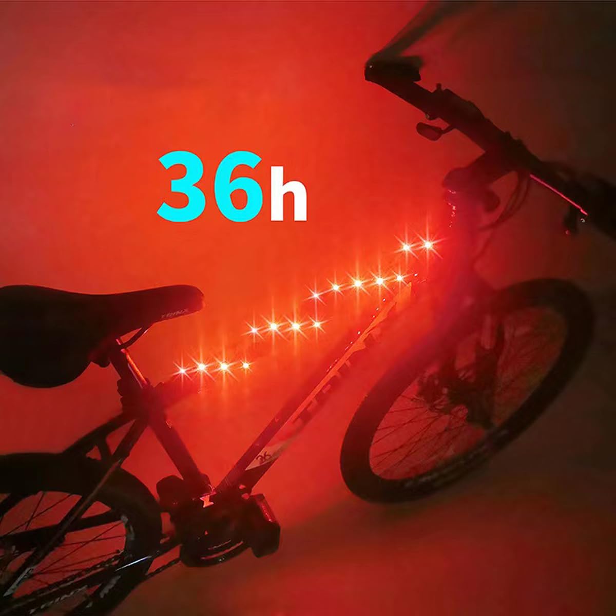 KIRIKIT Bike Frame Light, 9 Color in 1 Bike Wheel Spoke Light for Kids-Super Bright Waterproof Night Riding LED Bicycle Accessories with Batteries for Adult and Kid