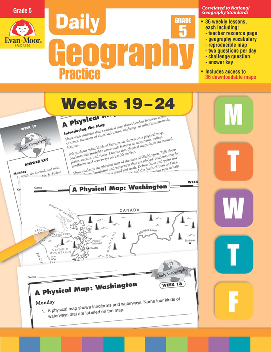 Daily Geography Practice, Grade 5, Weeks 19–24