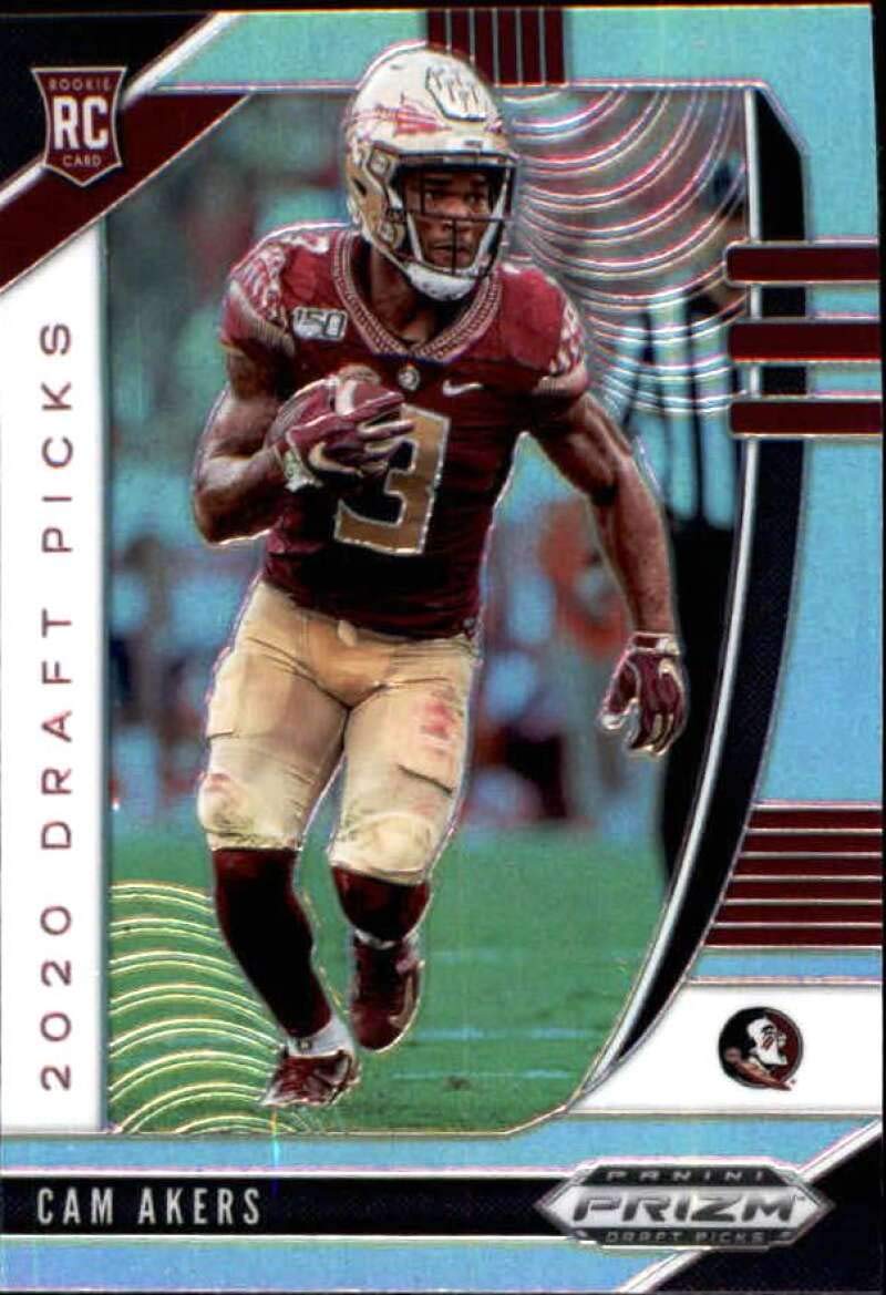 2020 Panini Prizm Draft Prizms Silver #121 Cam Akers Draft Picks Florida State Seminoles RC Rookie Football Trading Card