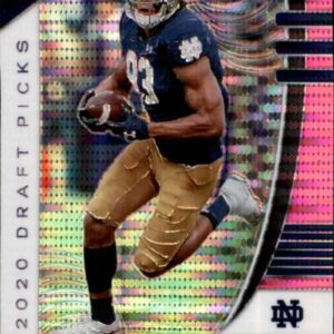 2020 Panini Prizm Draft Prizms Pink Pulsar #124 Chase Claypool Draft Picks Notre Dame Fighting Irish RC Rookie Football Trading Card