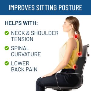 Everlasting Comfort Lumbar Support Pillow & Foot Rest Set for Office, Home, and Gaming - Ergonomic - Enhance Posture & Relieve Back Pain