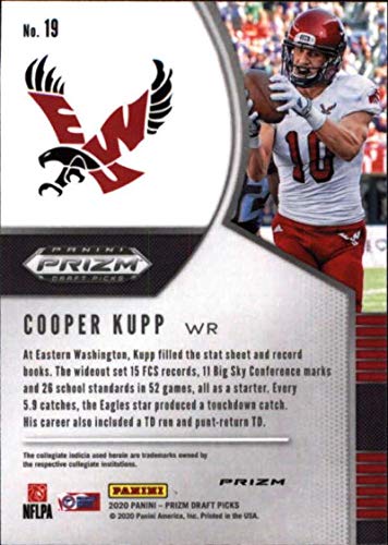 2020 Panini Prizm Draft Prizms Silver #19 Cooper Kupp Eastern Washington Eagles Football Trading Card