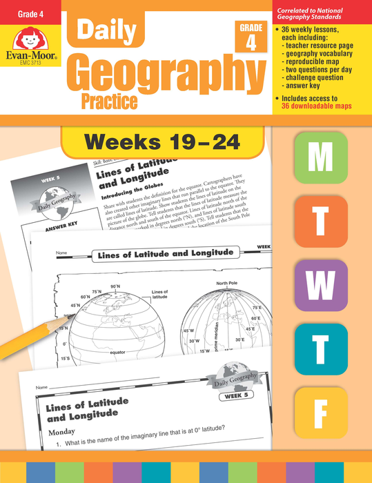 Daily Geography Practice, Grade 4, Weeks 19–24