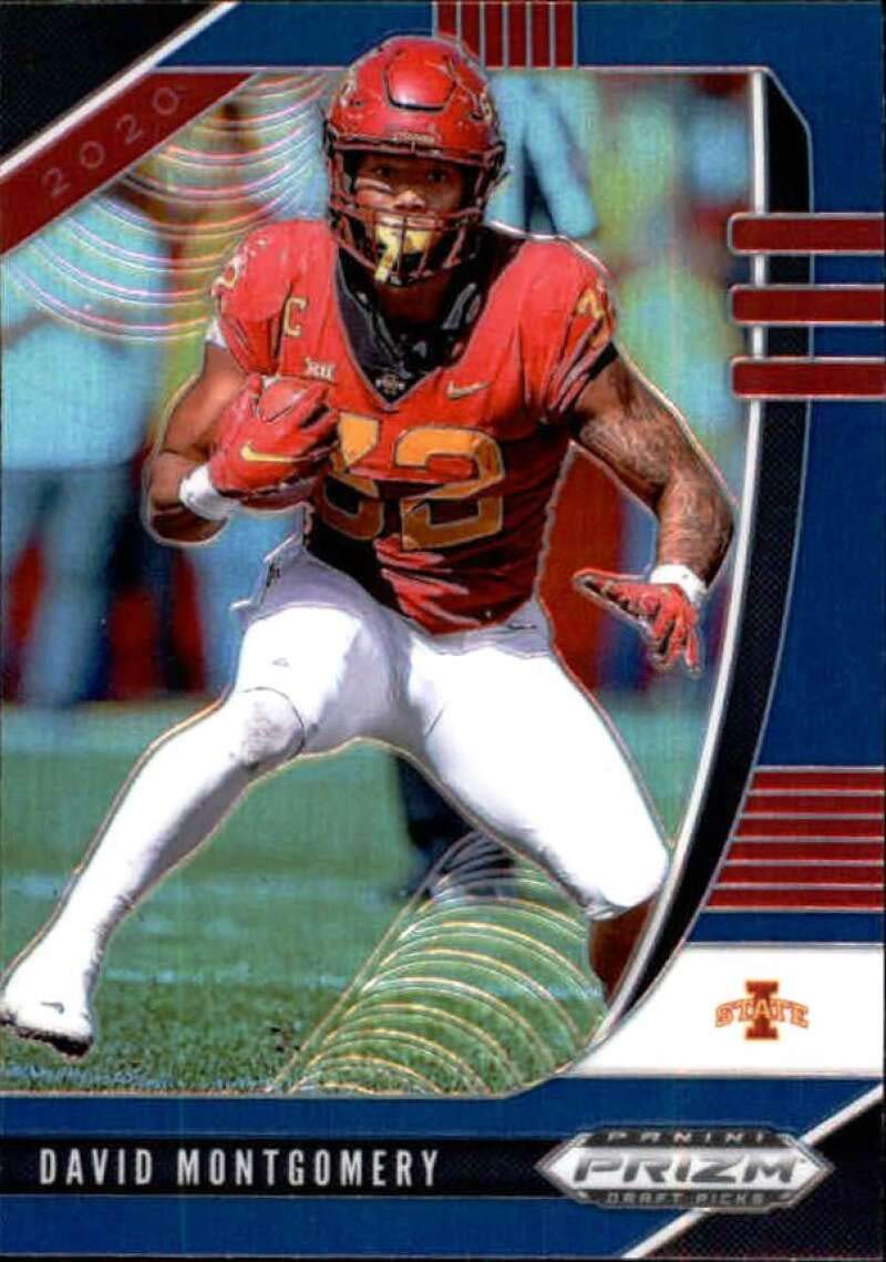 2020 Panini Prizm Draft Prizms Blue #27 David Montgomery Iowa State Cyclones Football Trading Card