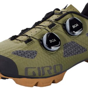 Giro Sector Men Clipless Mountain Bike Shoes - Olive/Gum (2021), 43.5