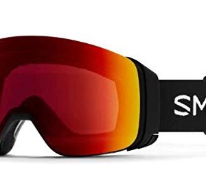 SMITH Optics 4D MAG Unisex Snow Winter Goggle - Black, ChromaPop Everyday Red Mirror