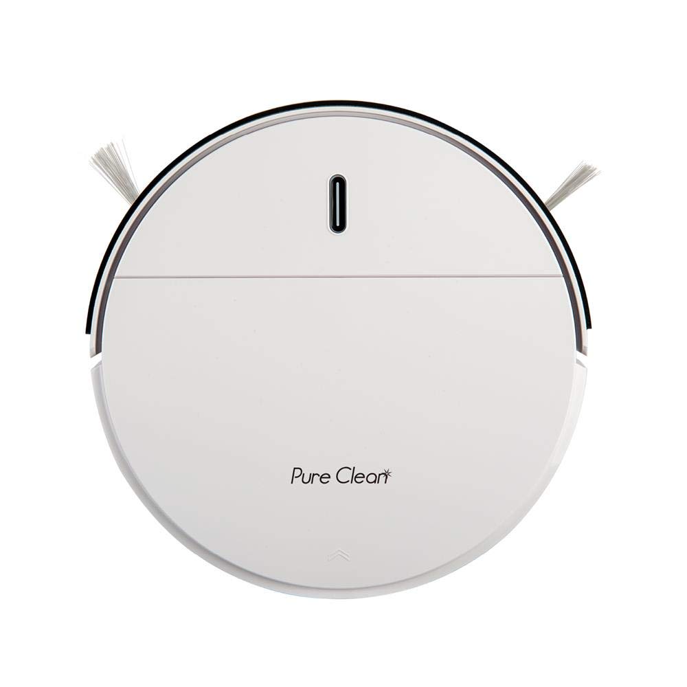 PURE CLEAN Smart Automatic Robot Vacuum Cleaner - Self Charging Electric Robo Vacuum Cleaner with Docking Station, Self Activation, Anti-Fall Sensors - Carpet, Hardwood, Linoleum, Tile PUCRC95PLUS