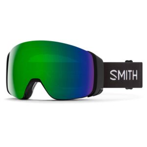 smith optics 4d mag unisex snow winter goggle - black, chromapop sun green mirror