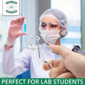 Scientific Labwares Essential Lab Tools Starter Pack - Crucible Beaker Tongs Lab Spatula Scoop Spoon Test Tube Clamps Sterilizer Forceps Tweezers - Premium Quality