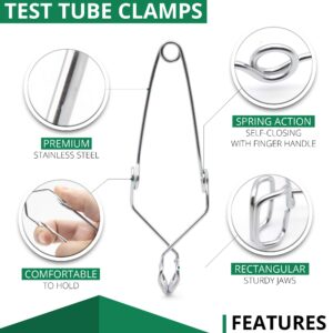 Scientific Labwares Essential Lab Tools Starter Pack - Crucible Beaker Tongs Lab Spatula Scoop Spoon Test Tube Clamps Sterilizer Forceps Tweezers - Premium Quality