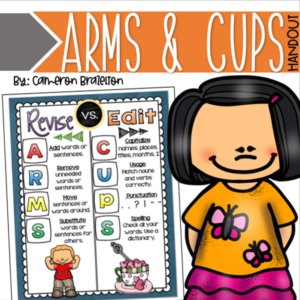 arms and cups editing and revising writing handouts