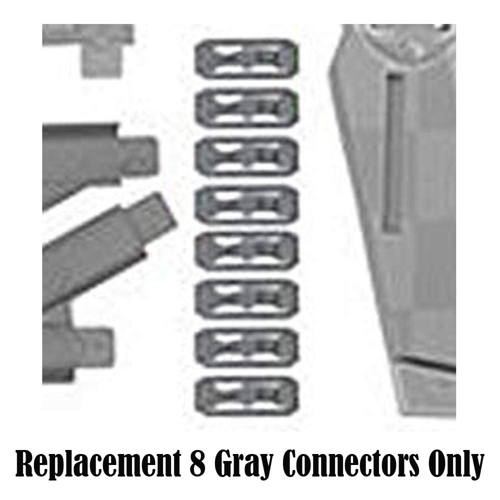 Replacement Track Connectors for Hot Wheels - Package of 8 Gray Hot Wheels Track Connectors ~ Work with Track Builder Sets