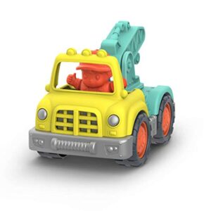 Battat- Wonder Wheels- Set Of 3 Mini Toy Trucks For Kids, Toddlers – Dump Truck, Cement Truck, Tow Truck – Recyclable Materials- Mini Toy Characters- Construction- 1 year +