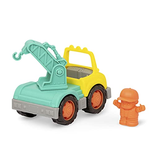 Battat- Wonder Wheels- Set Of 3 Mini Toy Trucks For Kids, Toddlers – Dump Truck, Cement Truck, Tow Truck – Recyclable Materials- Mini Toy Characters- Construction- 1 year +