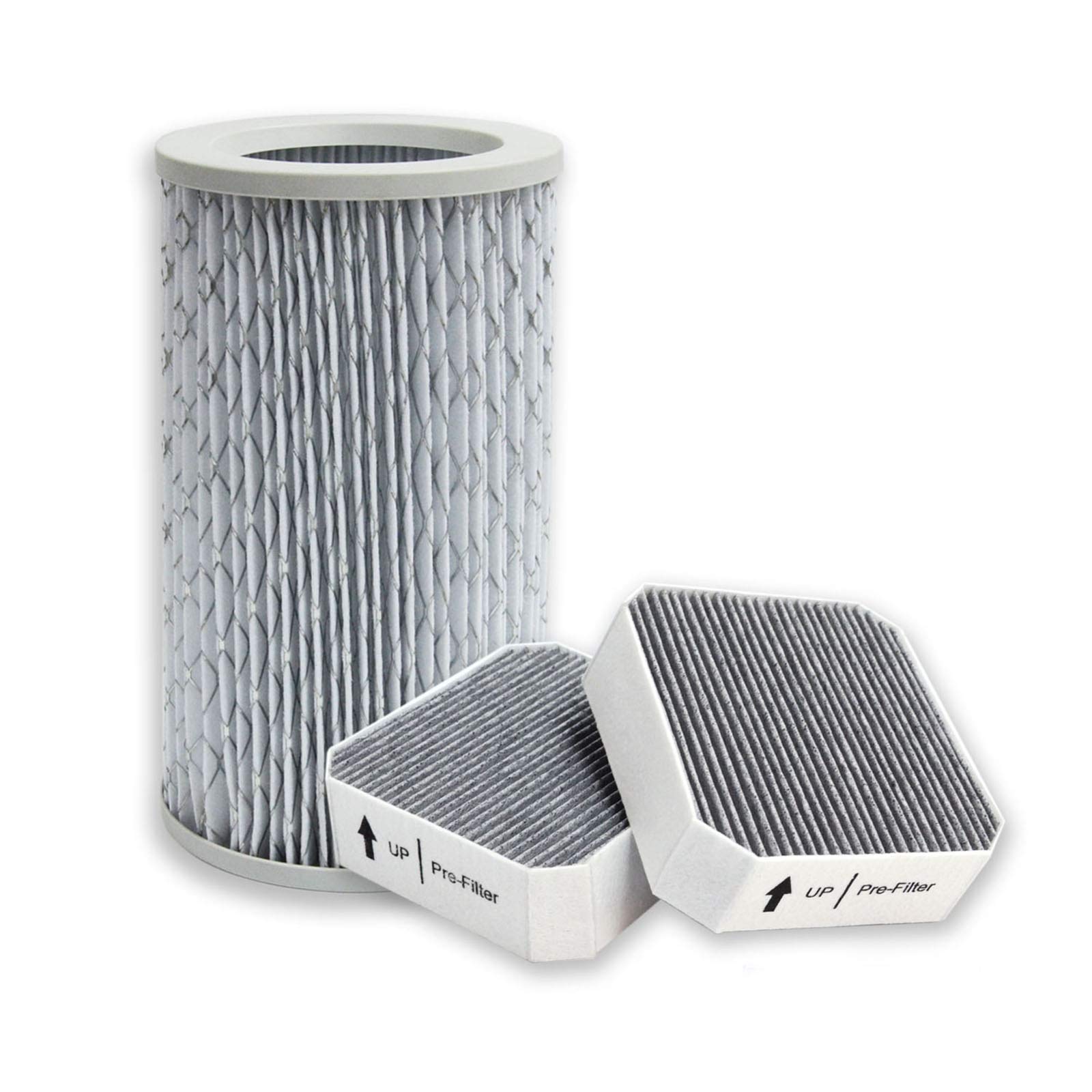 PUREBURG Replacement True HEPA Filter Set fits to Molekule Air Purifier,H13 Activated carbon 2-IN-1 Pre-Filter Air Clean Dust VOCs Odor PM2.5