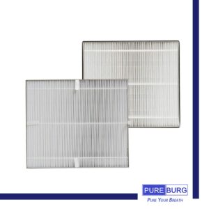 PUREBURG MD1-0022 MD1-0023 True HEPA Replacement Filter Set Compatible with Vornado MD1-0022 MD1-0023, AC300 AC350 AC500 AC550 PCO200 PCO300 PCO500 PCO375DC PCO575DC,H13 2-Pack