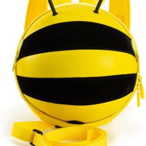 Baby Backpack with Leash for Toddler,Small Bee Backpack for kids,Anti Lost Bag