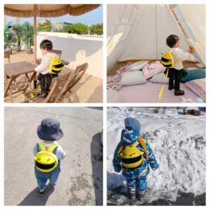 Baby Backpack with Leash for Toddler,Small Bee Backpack for kids,Anti Lost Bag