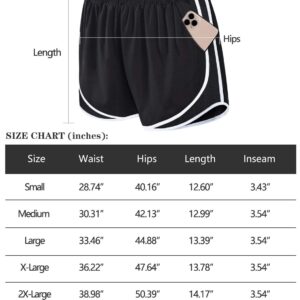 Fulbelle Yoga Shorts for Women,Teen Girls Casual Summer Jersey Athletic Hiking Running Workout Gym Inner Tights 2020 Fashion Above Knee Lounge Cycling Shorts Black Medium