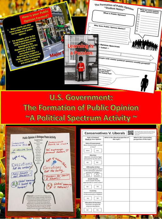 U.S. Government: Forming Public Opinion ~Student Activities~ (Distance Learning)