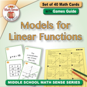 models for linear functions: 40 math cards with games guide 8e42-f