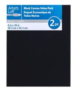 artist's loft canvas 2pc value pack 8 x 10 in (black)