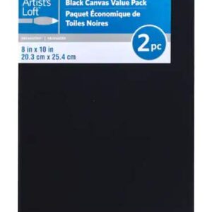 Artist's Loft Canvas 2pc Value Pack 8 x 10 in (Black)