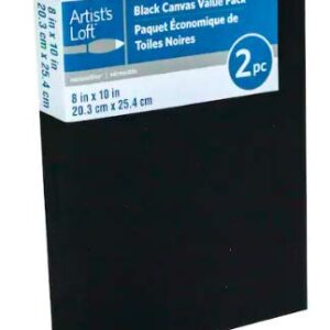 Artist's Loft Canvas 2pc Value Pack 8 x 10 in (Black)