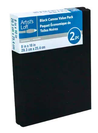 Artist's Loft Canvas 2pc Value Pack 8 x 10 in (Black)