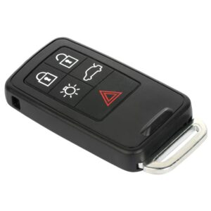 ZENITHIKE Keyless Entry for Smart Proximity Remote Key Fob Uncut Ignition Keyless 5 Buttons with Key Blade 2008 2009 2010 2011 2012 2013 2014 2015 2016 2017 for Volvo XC60 XC70 X 1 Ship from USA