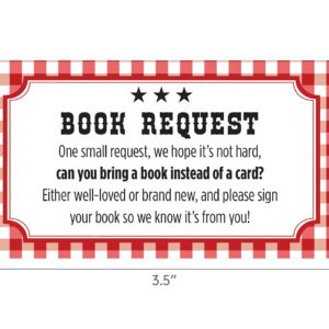 BBQ Baby-Q Book Request Baby Shower Cards - 24 count