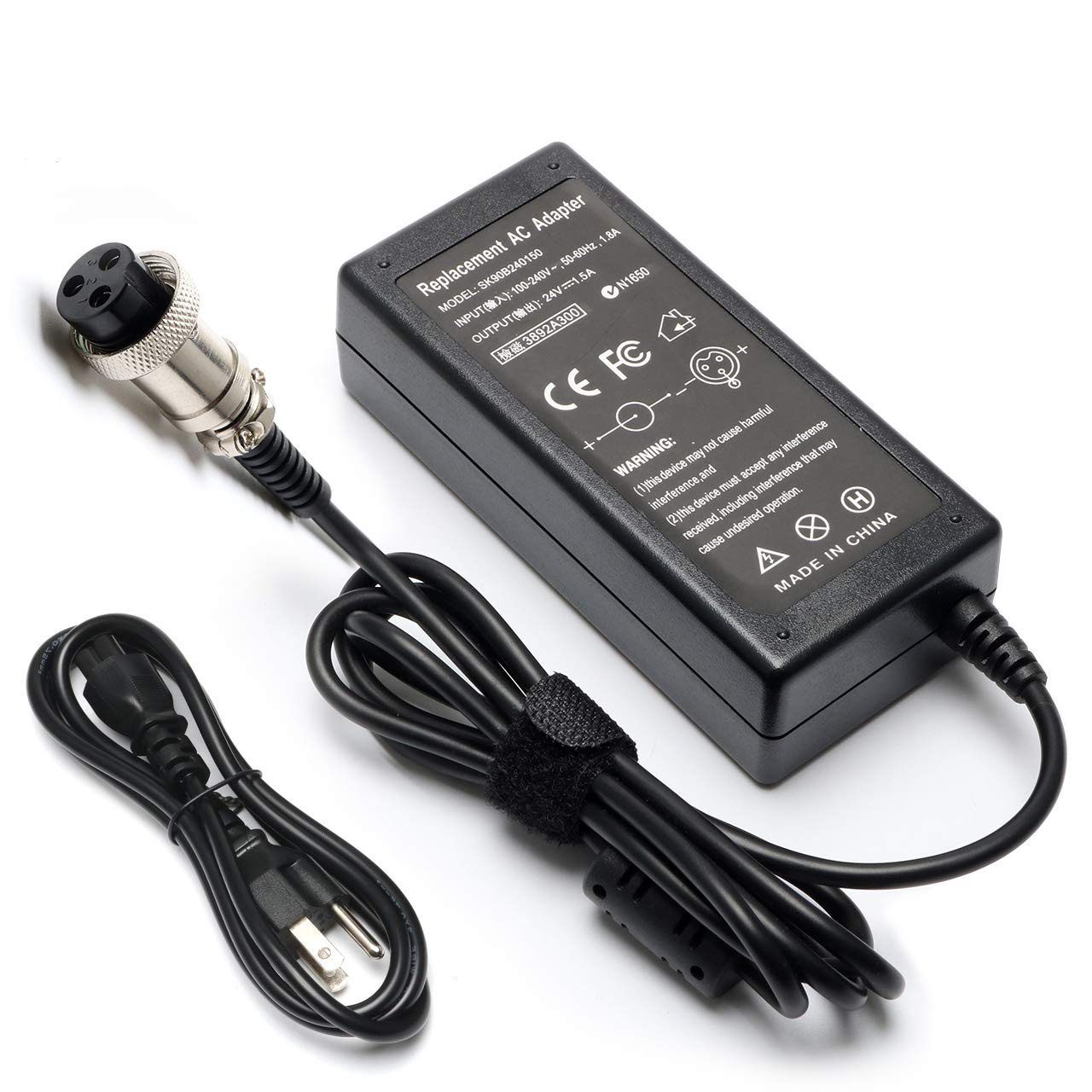 E100 E225 Electric Scooter Battery Charger for Razor E200 E200S E175 E300 E125 E150 E325 E500 E225S E100S E300S E500S E325S MX350 MX400 ZR350 PR200 Pocket Sports Mod, Dirt Quad Bike 3-Prong Inline