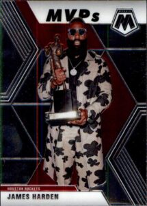 2019-20 panini mosaic #296 james harden houston rockets mvp basketball card