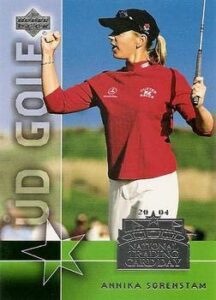 2004 upper deck national baseball card day #ud-1 annika sorenstam lpga golf card nm-mt