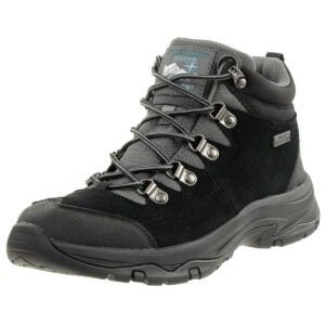 skechers womens hiker trego - el capitan black/grey, 9.5 us medium