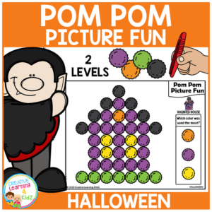 pom pom picture fun - halloween