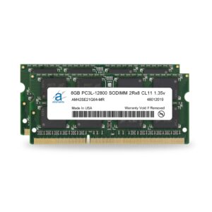 adamanta 16gb (2x8gb) laptop memory upgrade ddr3/ddr3l 1600mhz pc3l-12800 sodimm 2rx8 cl11 1.35v notebook ram dram