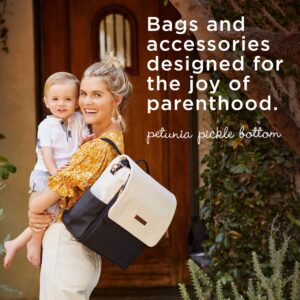 Petunia Pickle Bottom Meta Backpack, Graphite/Black, Stylish and Spacious Diaper Bag for Parents