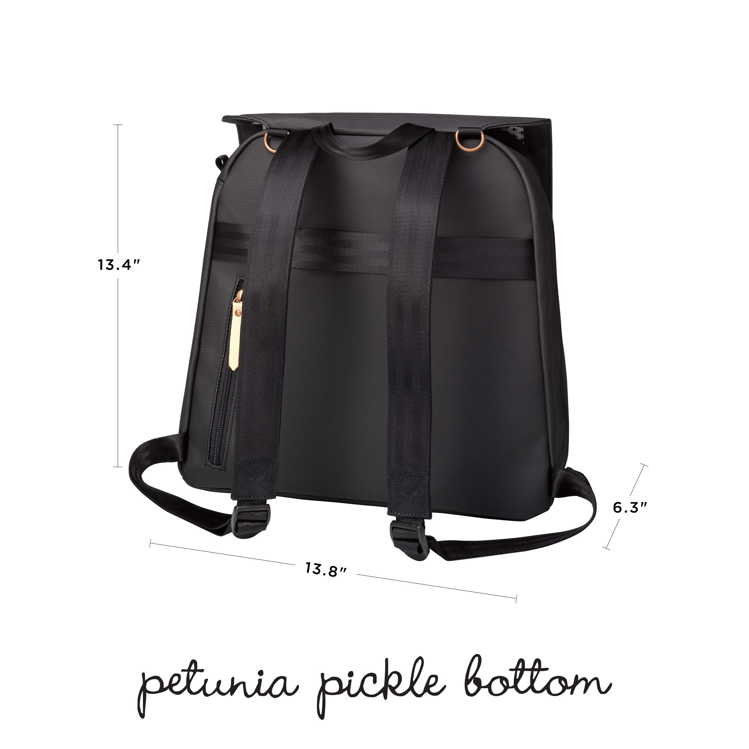 Petunia Pickle Bottom Meta Backpack, Graphite/Black, Stylish and Spacious Diaper Bag for Parents