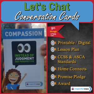 social emotional learning | distance learning | compassion | instead of judgment, see perspective conversation cards | high school