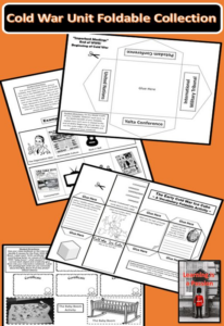 cold war unit foldable & interactive notebook collection activities