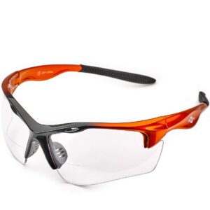 toolfreak rebel bifocal safety glasses 1.5 clear, rated ansi z87+ impact/uv