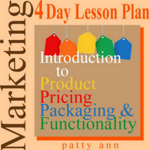 business marketing: 4-one day lessons introductory assignments to product pricing & packaging activity