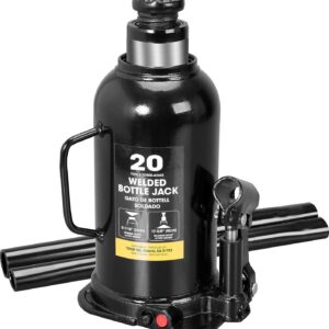 Torin 20 Ton (40,000 LBs) Capacity Hydraulic Welded Heavy Duty Bottle Jack, AT92003BB , Black