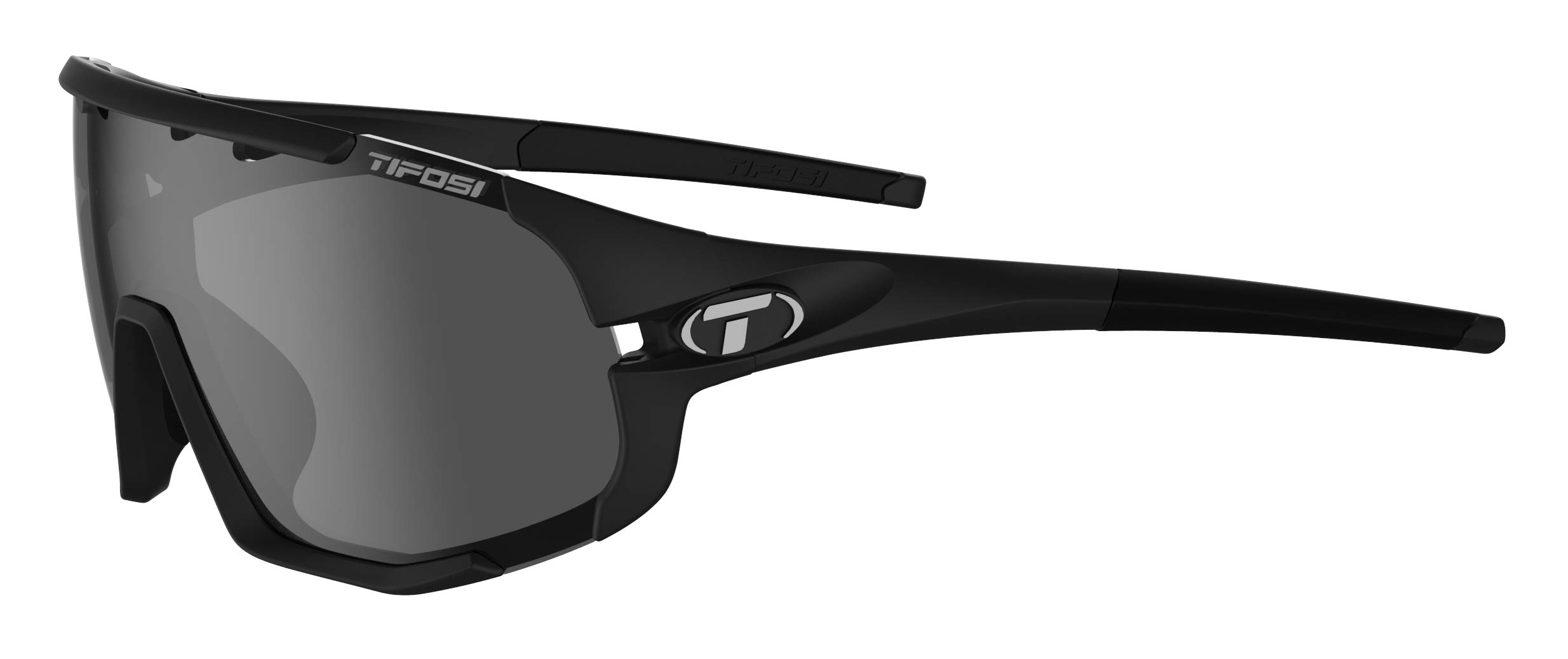 Tifosi Optics Sledge Sunglasses (Matte Black, Smoke/AC Red/Clear)