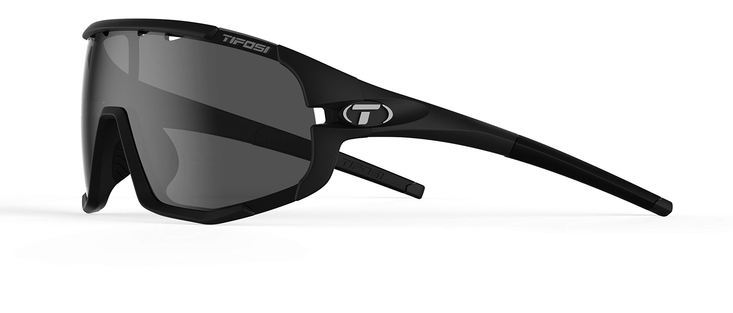 Tifosi Optics Sledge Sunglasses (Matte Black, Smoke/AC Red/Clear)