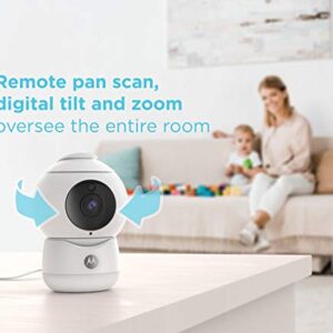 Motorola Peekaboo Twin Cameras WiFi 1080p Video Baby Monitor - Multi-Color Night Light, Two-Way Audio, Infrared Night Vision – 360 Degree Remote Pan Scan and Digital Zoom/Tilt, Soothing Sounds