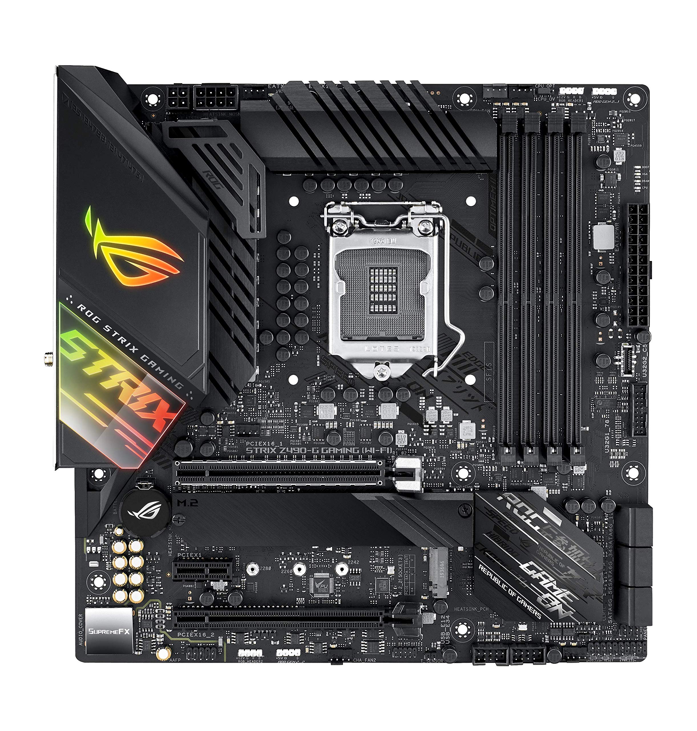 ASUS ROG Strix Z490-G Gaming (WiFi 6) Z490 LGA 1200 (Intel® 10th Gen) SFF Micro ATX Gaming Motherboard (12+2 Power Stages, Intel® 2.5 Gb Ethernet, Bluetooth v5.1 and Aura Sync)