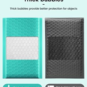 GSSUSA Teal Bubble Mailers, 4x8" Inches, 50 Pack, Usable Size 4x7" Bubble Mailers, Packaging for Small Business, Shipping Envelopes, Packaging Bags, Padded Envelopes, Shipping Supplies